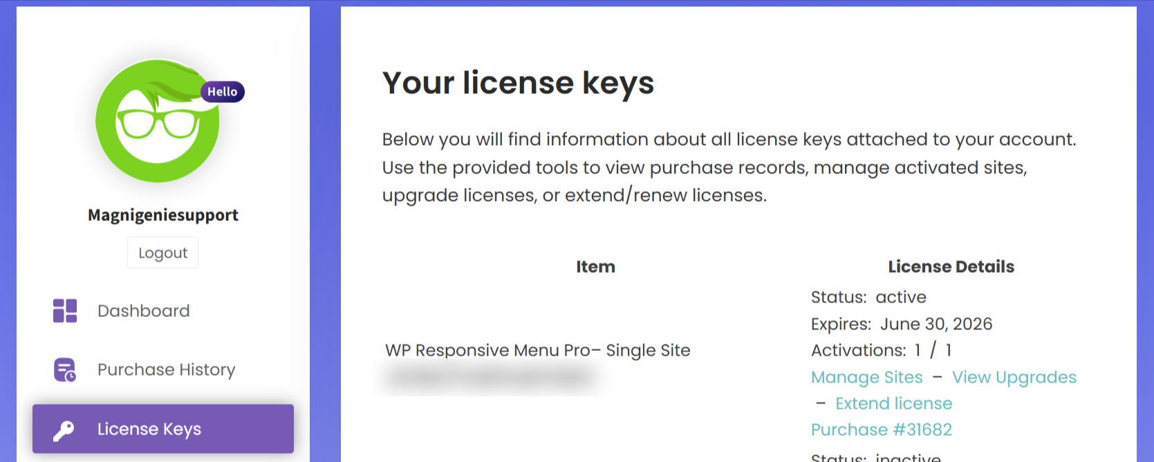 How To Activate License Key – docs.magnigenie.com